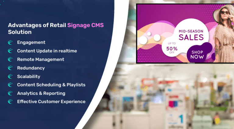 Digital Signage CMS Software for Retail Stores Ads Content management